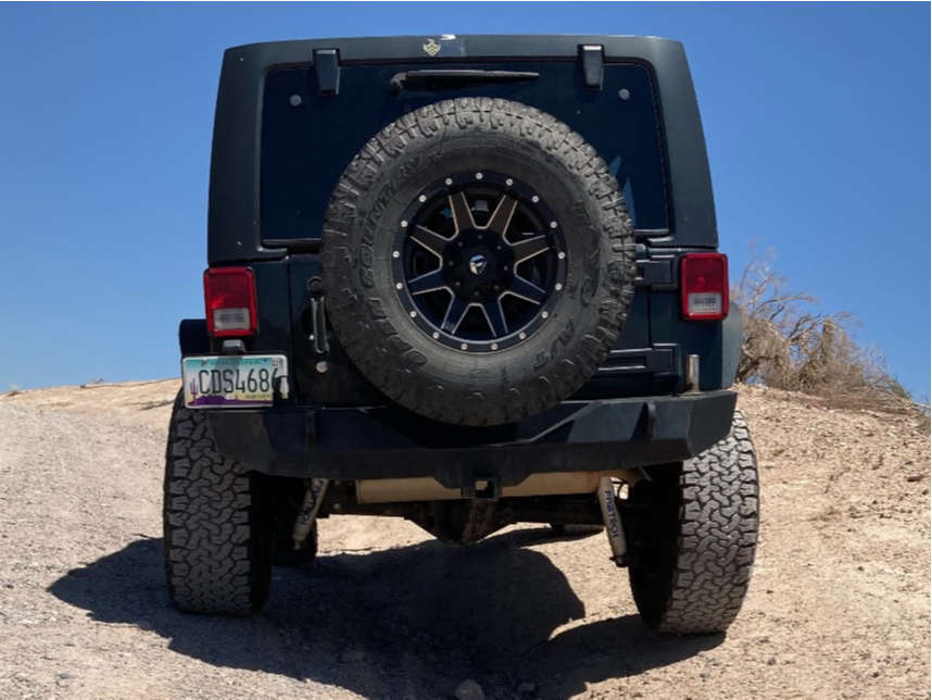2013 Jeep Wrangler JK with 17x10 -24 Fuel Maverick and 35/12.5R17 BFGoodrich All Terrain Ta Ko2 ...