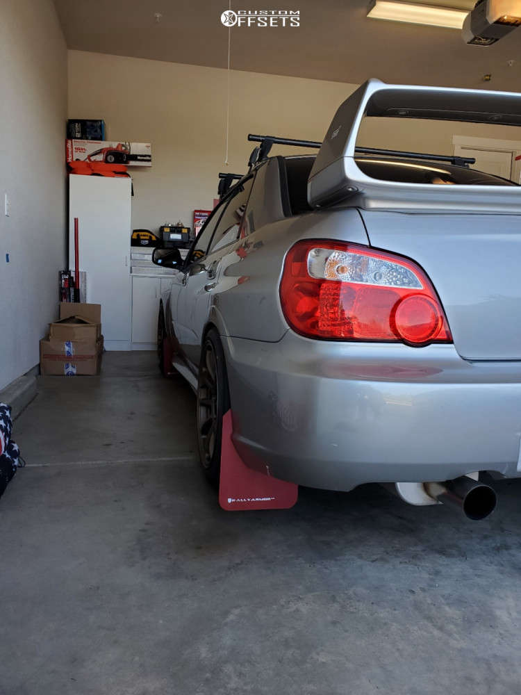 2005 Subaru WRX STI with 17x9 35 Aodhan Ah06 and 225/45R17 Falken Ziex ...