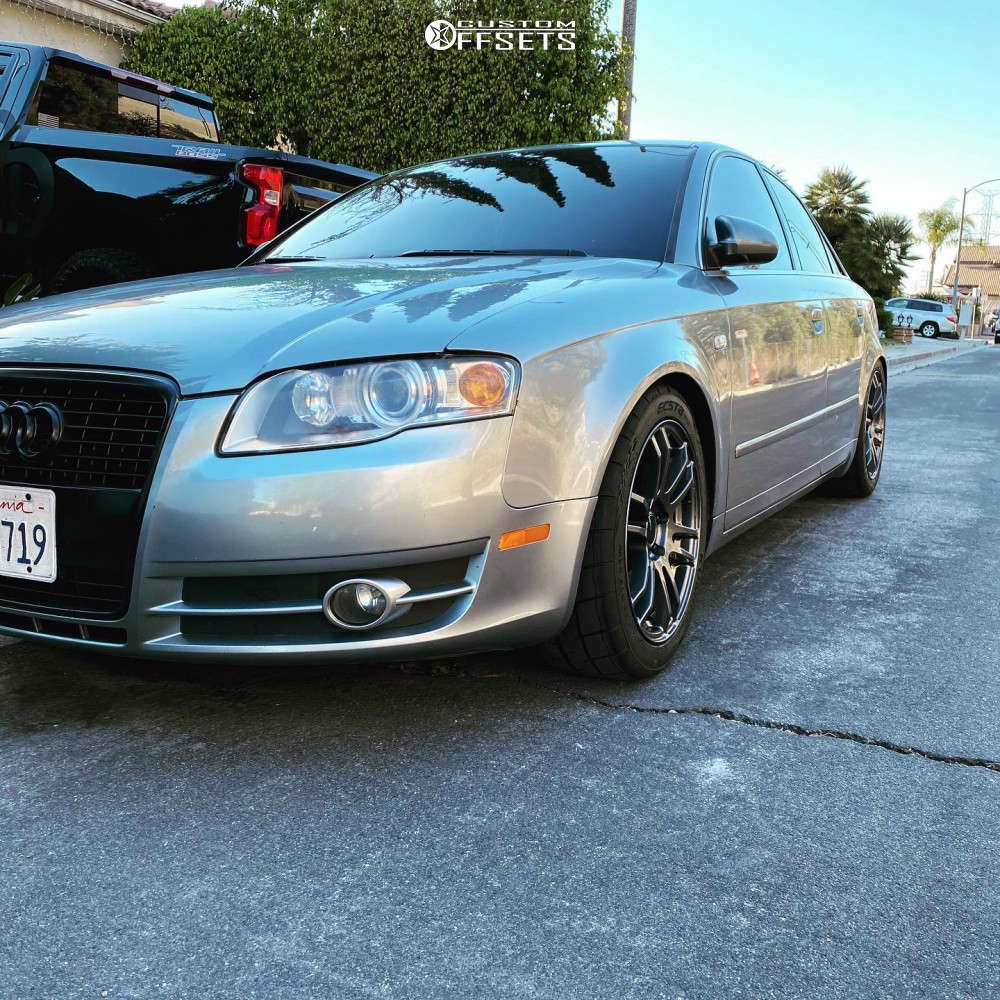 2007 Audi A4 Quattro with 17x8 45 Enkei Tsp6 and 235/45R17 Kumho Ecsta ...