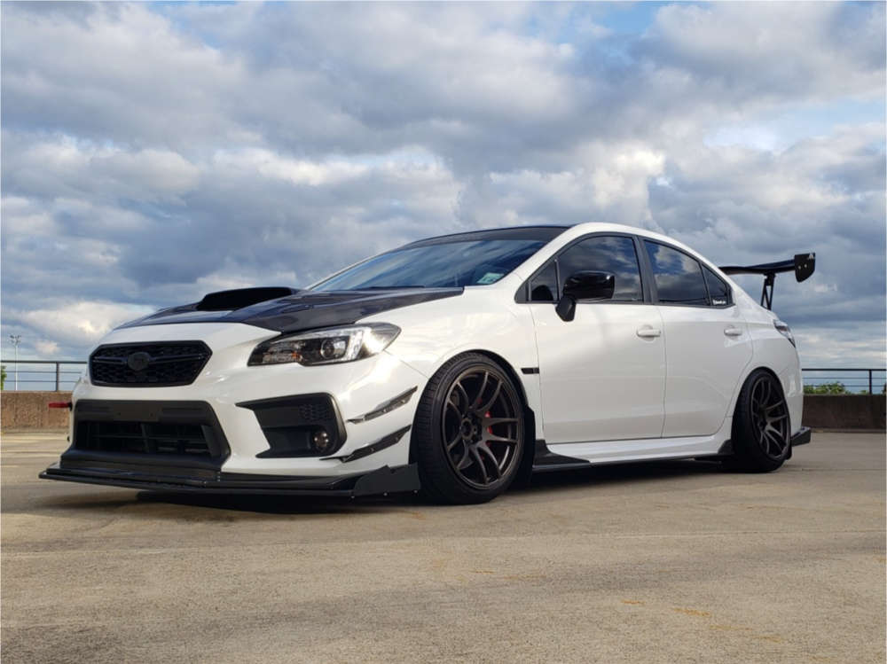 2020 Subaru WRX with 18x10.5 22 ESR Sr08 and 255/35R18 Bridgestone ...