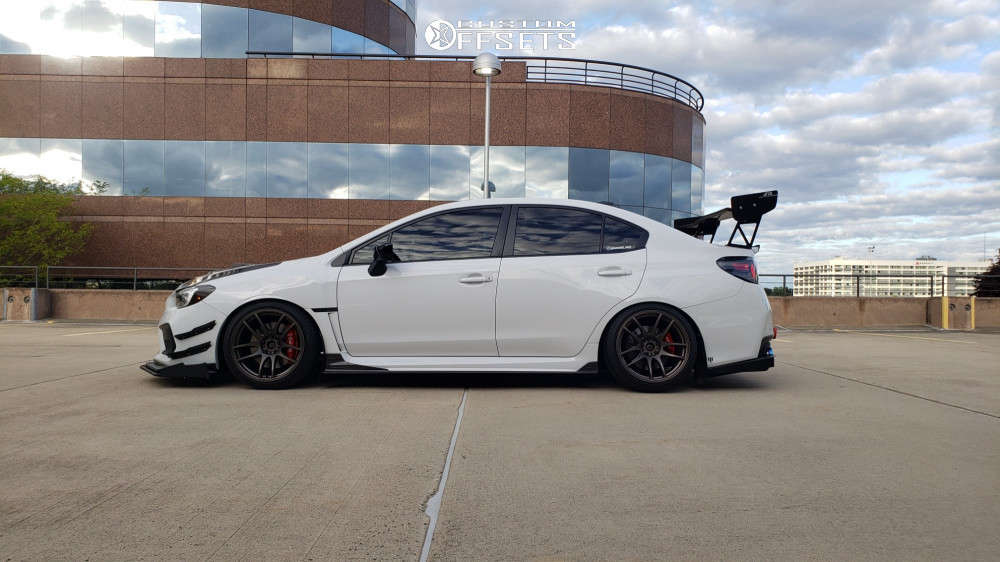 2020 Subaru WRX with 18x10.5 22 ESR Sr08 and 255/35R18 Bridgestone ...