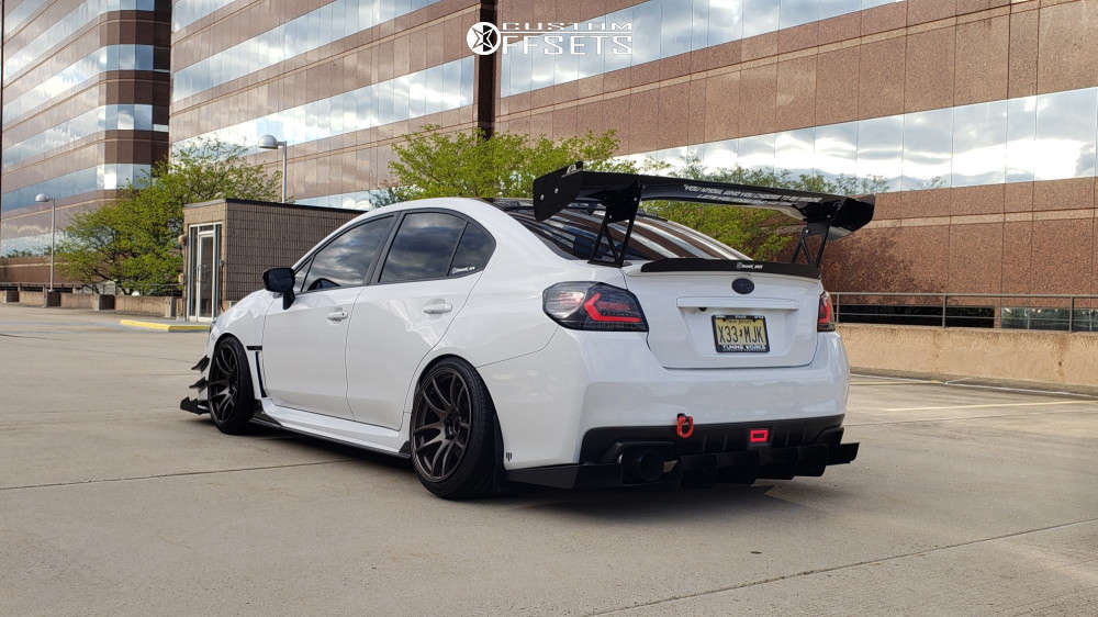 2020 Subaru WRX with 18x10.5 22 ESR Sr08 and 255/35R18 Bridgestone ...