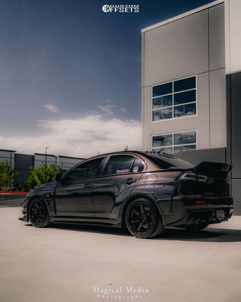 2008 Mitsubishi Lancer with 18x10.5 20 AVID1 AV6 and 265/35R18 Yokohama ...