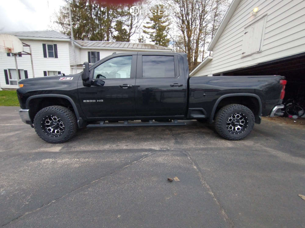 2021 Chevrolet Silverado 2500 HD with 18x9 10 MKW M95 and 275/70R18 Mickey Thompson Baja Boss A ...