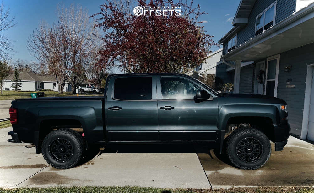 2018 Chevrolet Silverado 1500 with 18x9 -12 Vision Rocker and 275/65R18 ...
