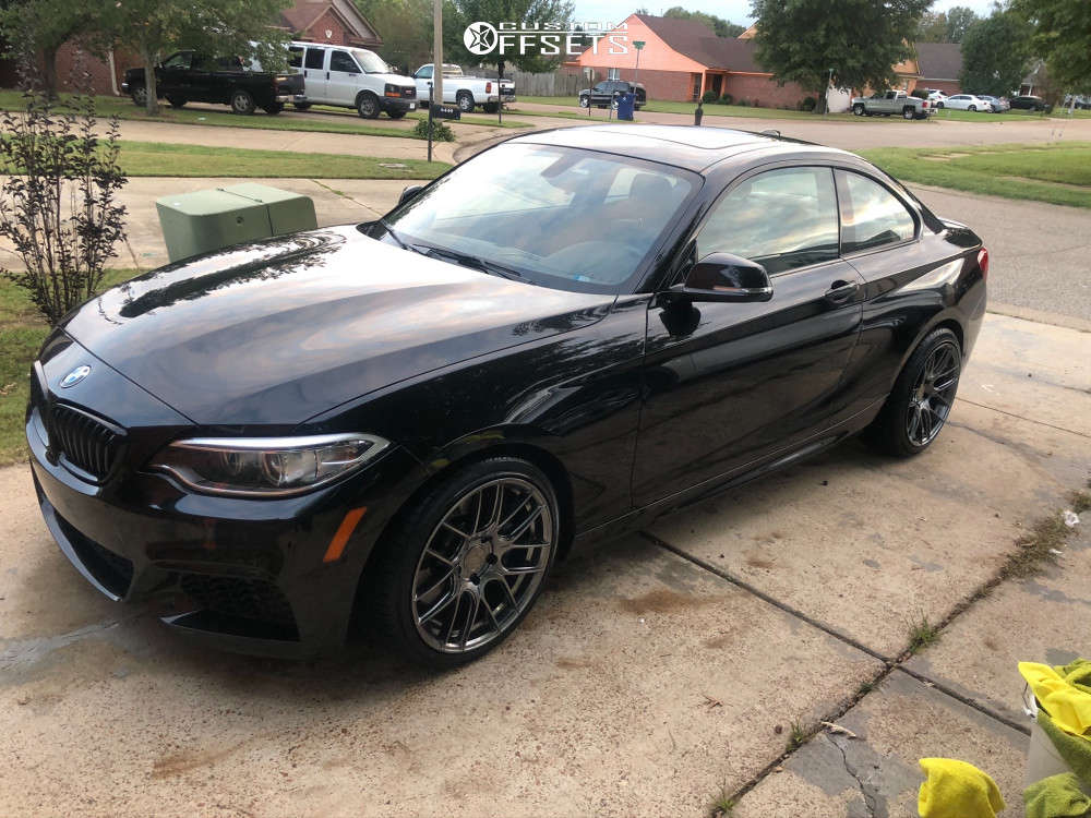 2015 BMW M235i with 18x8.5 35 Aodhan Ah-x and 235/40R18 Ironman Imove ...