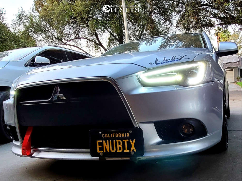 2014 Mitsubishi Lancer with 20x8.5 40 Advanti Racing Hybris and 235 ...