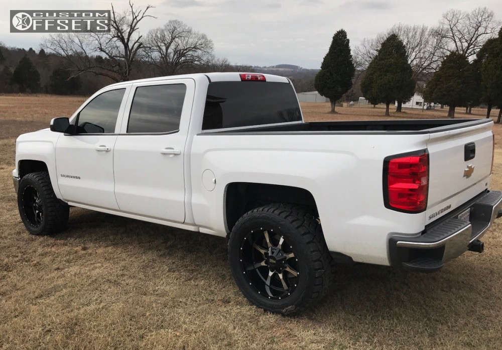 2014 Chevrolet Silverado 1500 with 20x10 -24 Moto Metal MO970 and 33/12 ...