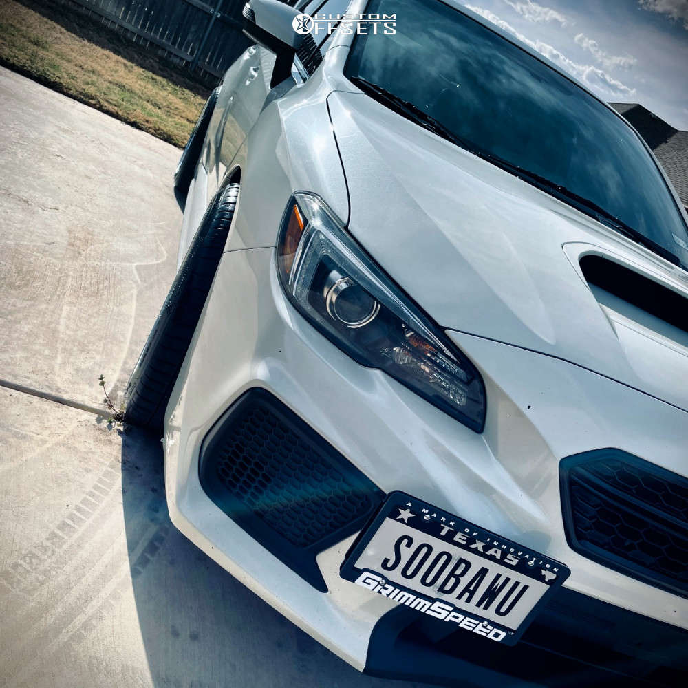2018 Subaru WRX STI with 18x9.5 38 AVID1 AV6 and 245/40R18 Michelin ...
