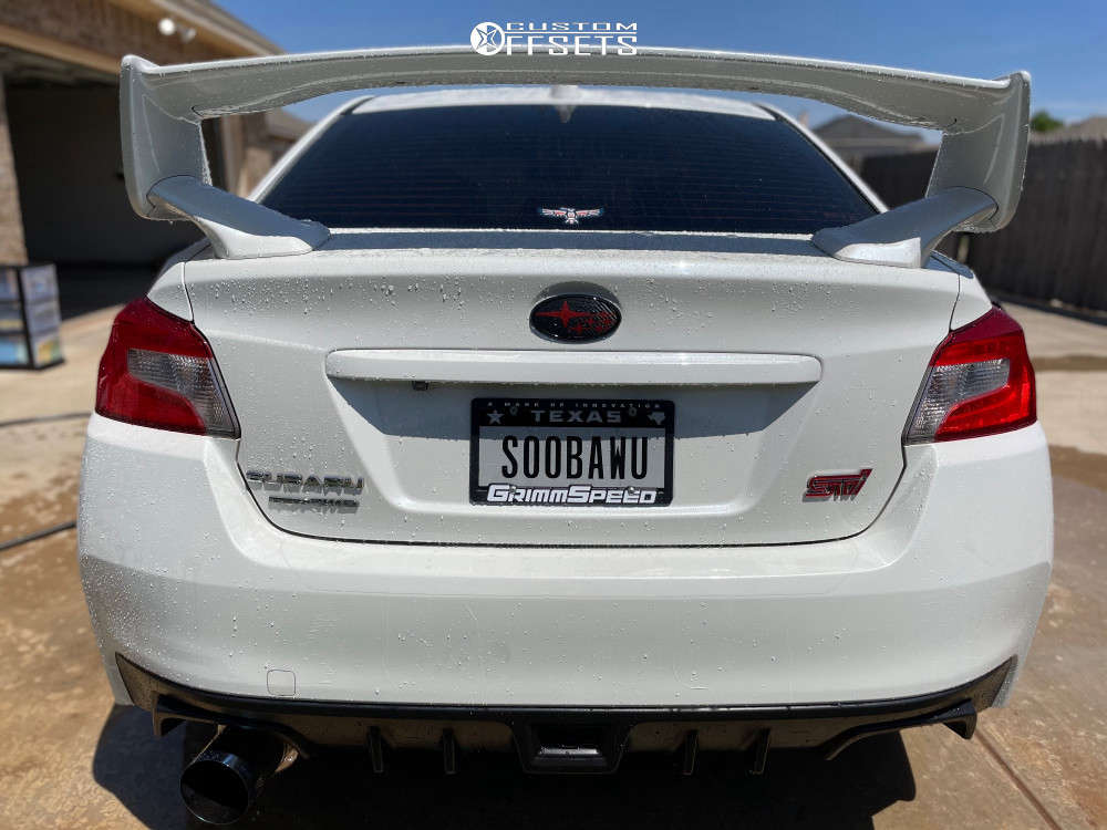 2018 Subaru WRX STI with 18x9.5 38 AVID1 AV6 and 245/40R18 Michelin ...