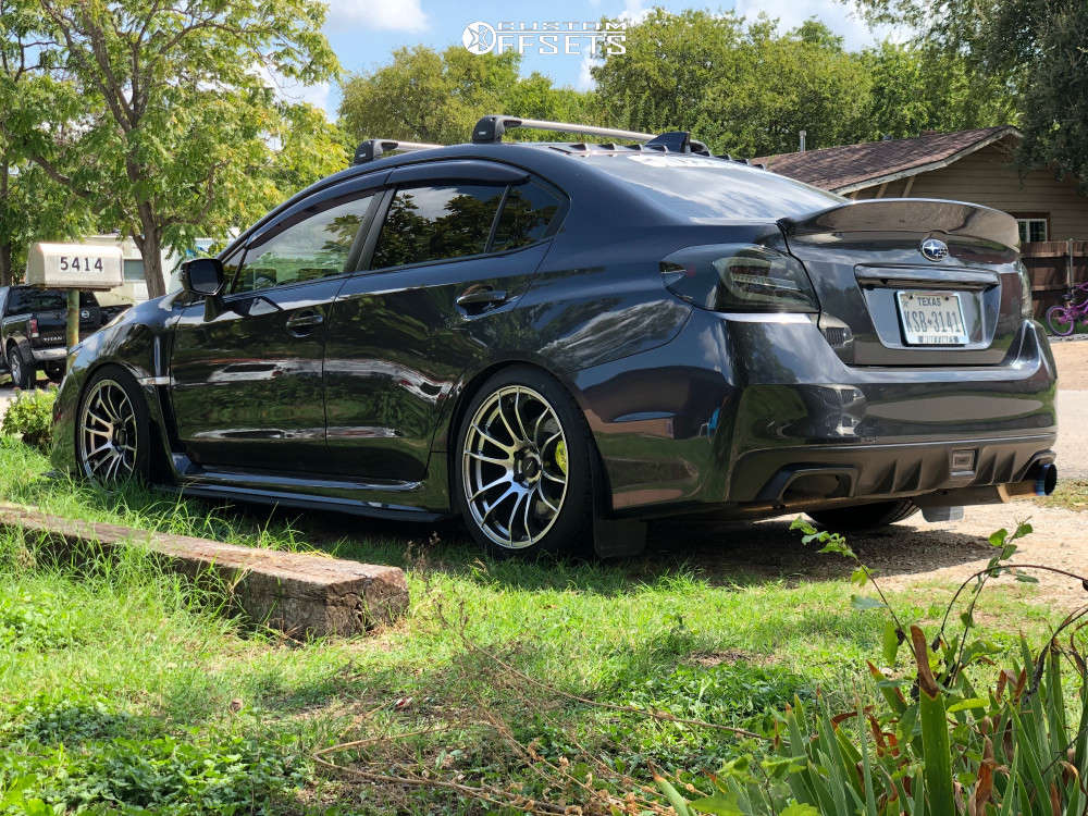 2018 Subaru WRX STI with 18x9.5 38 AVID1 AV20 and 245/40R18 Road Hugger ...