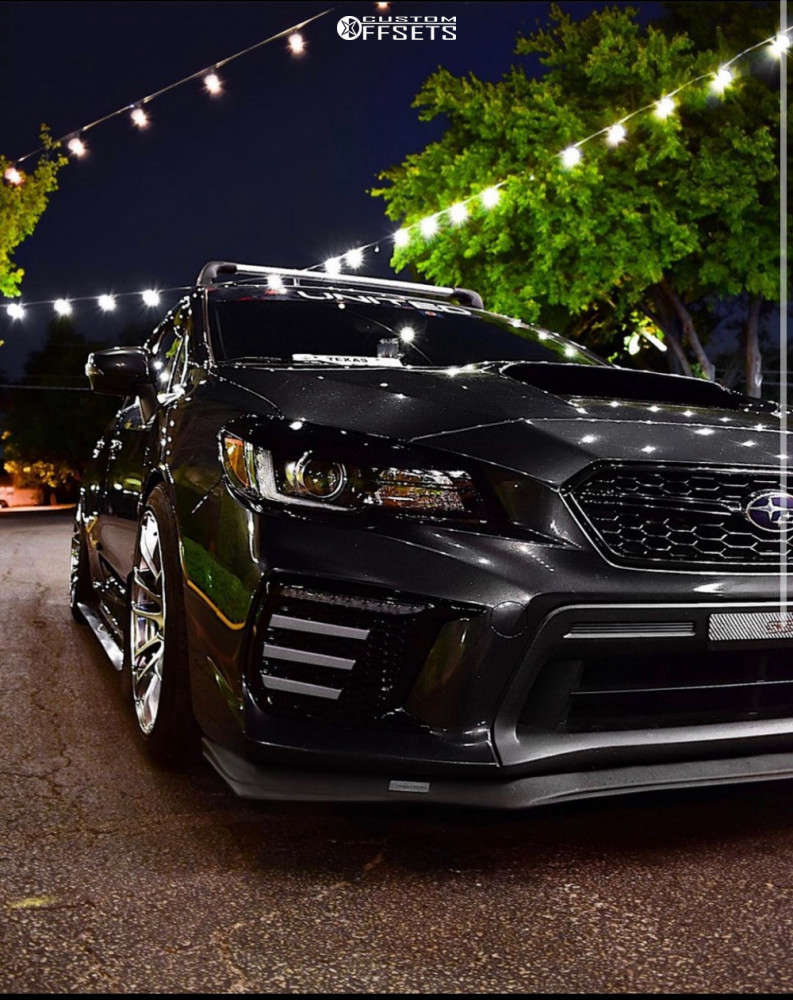 2018 Subaru WRX STI with 18x9.5 38 AVID1 AV20 and 245/40R18 Road Hugger ...