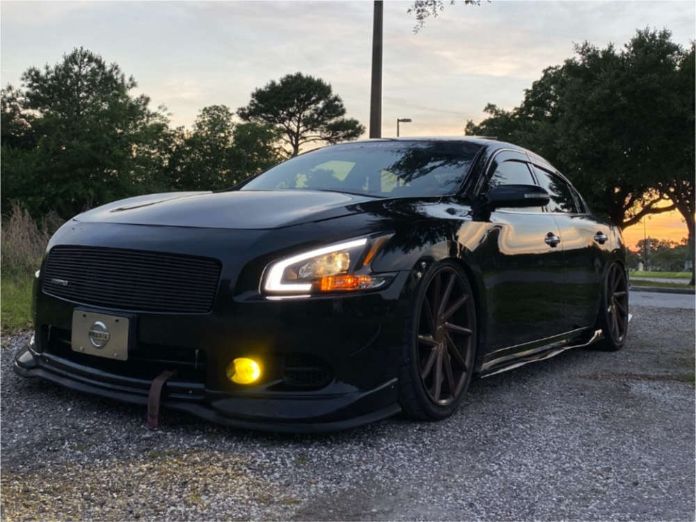 2013 Nissan Maxima with 20x8.5 38 Rosso Insignia and 245/35R20 ...