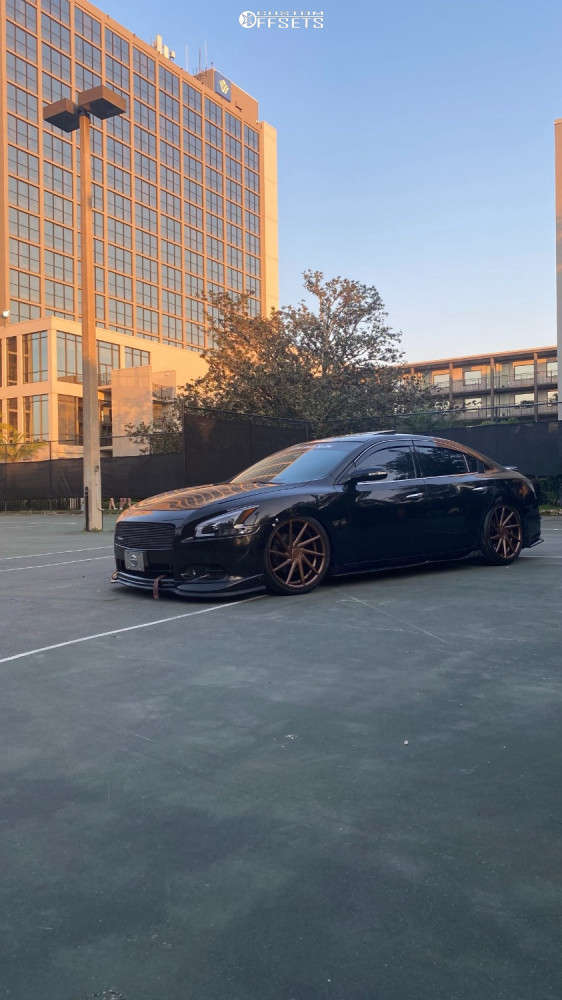 2013 Nissan Maxima with 20x8.5 38 Rosso Insignia and 245/35R20 ...