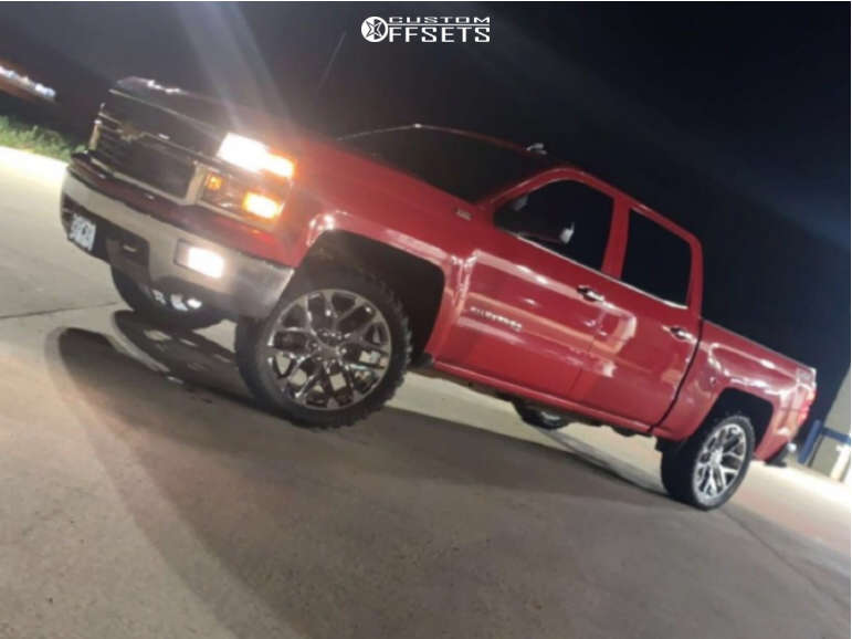 2014 Chevrolet Silverado 1500 with 22x9 24 Eclipse Replica 348 and 33/ ...