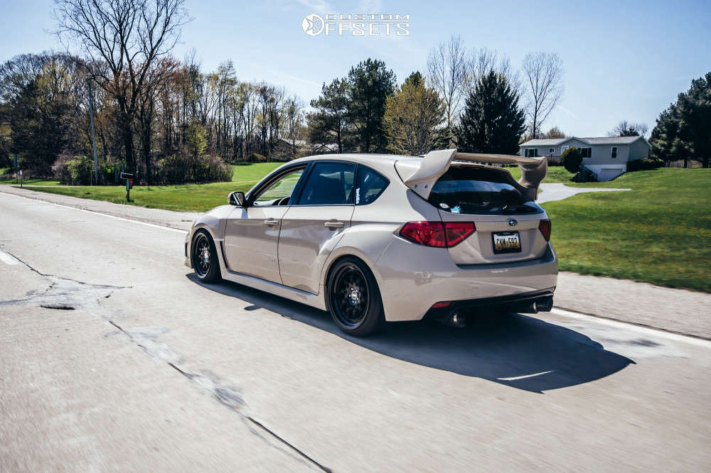 2012 Subaru Impreza with 18x9.5 35 ESR Cs3 and 215/40R18 Federal ...