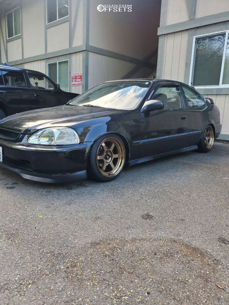 1996 Honda Civic with 16x8 20 MST Time Attack and 195/40R16 Federal All ...