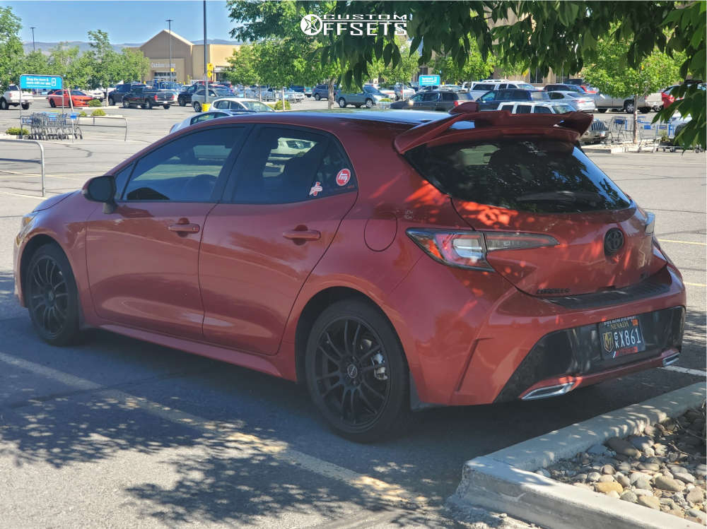 2019 Toyota Corolla with 18x8 47 Drag Dr38 and 225/40R18 Yokohama Avid ...