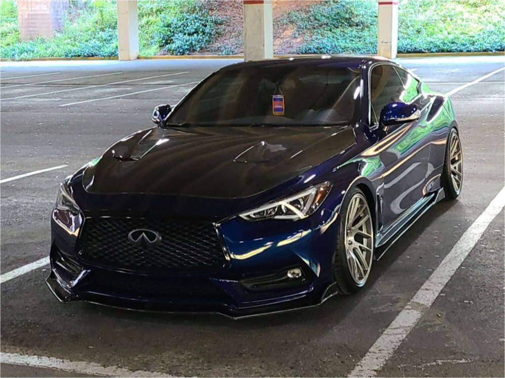 2017 INFINITI Q60 with 19x9.5 15 Anovia Elder and 245/35R19 Continental ...