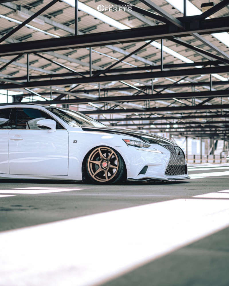 2014 Lexus IS350 with 18x9.5 22 Kansei Tandem and 215/35R18 Federal 595 Rs-r and Air Suspension ...
