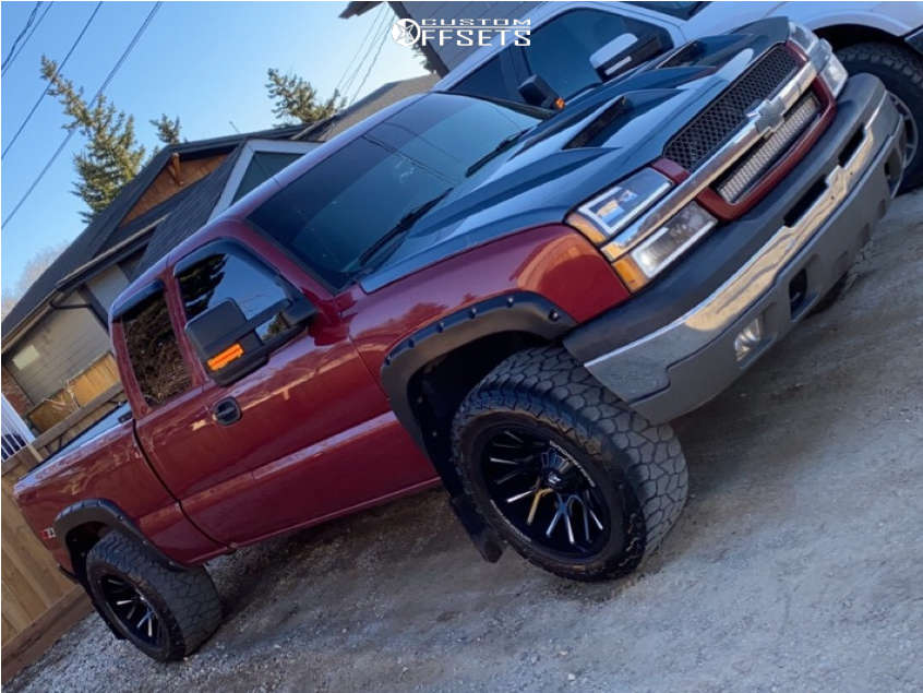 2005 Chevrolet Silverado 1500 with 20x12 -44 Dropstars 654bm and 305 ...