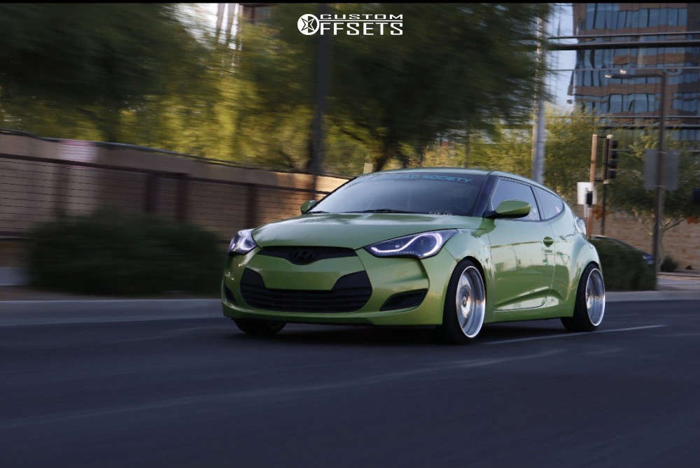 2012 Hyundai Veloster with 18x9.5 15 Lodio Drive Pure Spirits and 225 ...