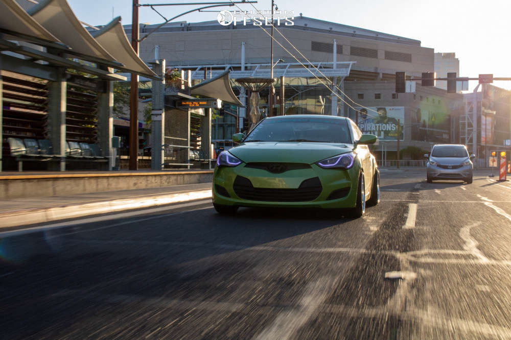 2012 Hyundai Veloster with 18x9.5 15 Lodio Drive Pure Spirits and 225 ...