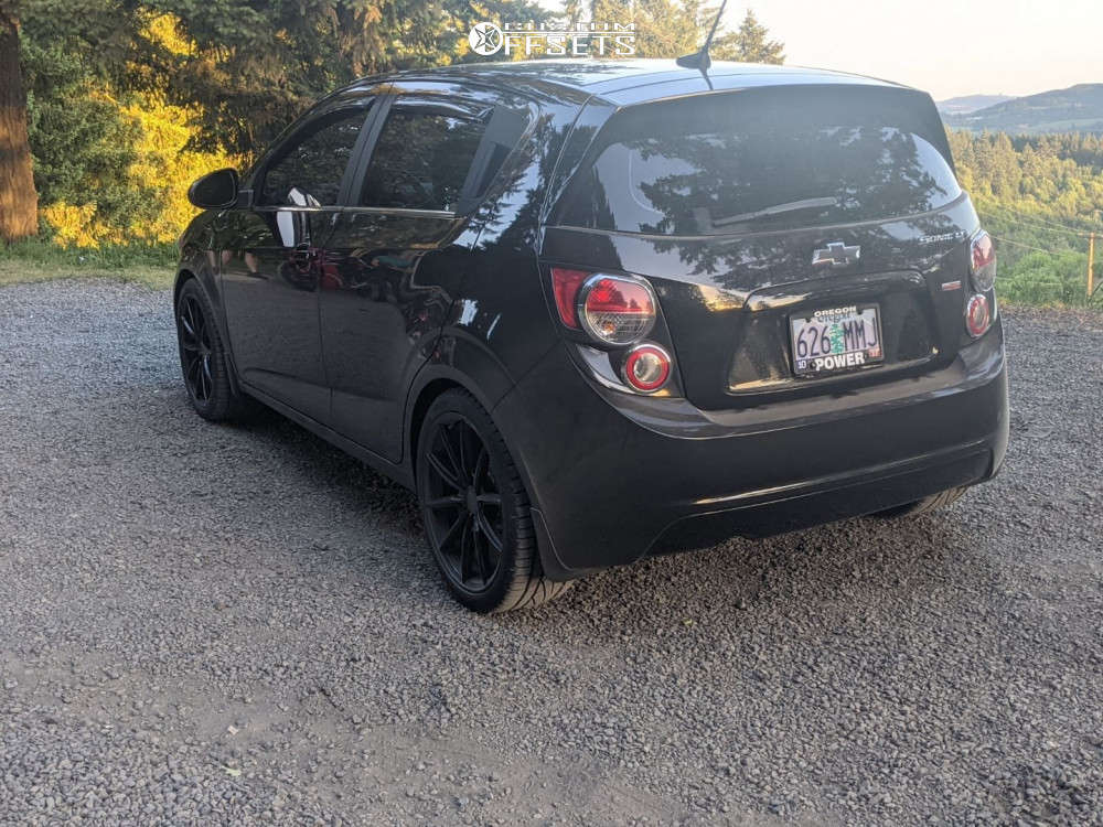 2012 Chevrolet Sonic with 18x8.5 40 Petrol P4b and 245/35R18 Centennial ...