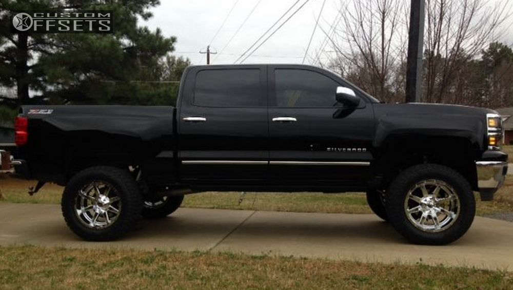 2014 Chevrolet Silverado 1500 with 20x10 -24 Fuel Maverick and 35/12 ...