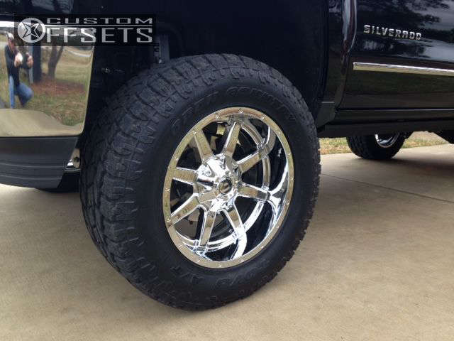 2014 Chevrolet Silverado 1500 with 20x10 -24 Fuel Maverick and 35/12 ...