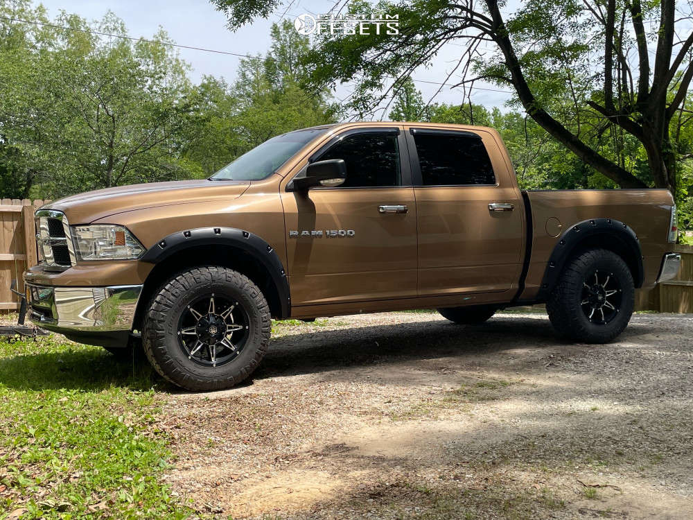 2012 Ram 1500 with 18x9 -12 Mayhem Rampage 8090 and 295/70R18 Nitto ...