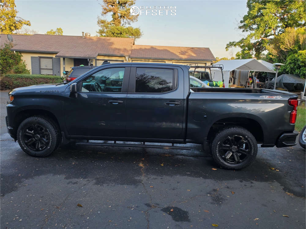 2020 Chevrolet Silverado 1500 with 20x9 12 Black Rhino Wanaka and 275/60R20 Pirelli Scorpion All ...