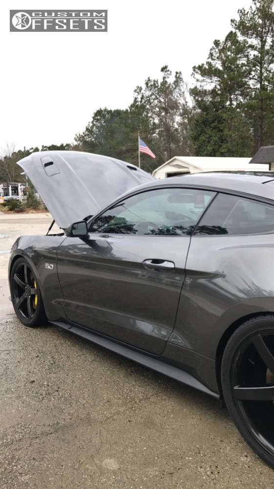 2015 Ford Mustang with 20x9.5 0 Ruff R1 and 27/10.5R20 Nitto NT555 G2 ...