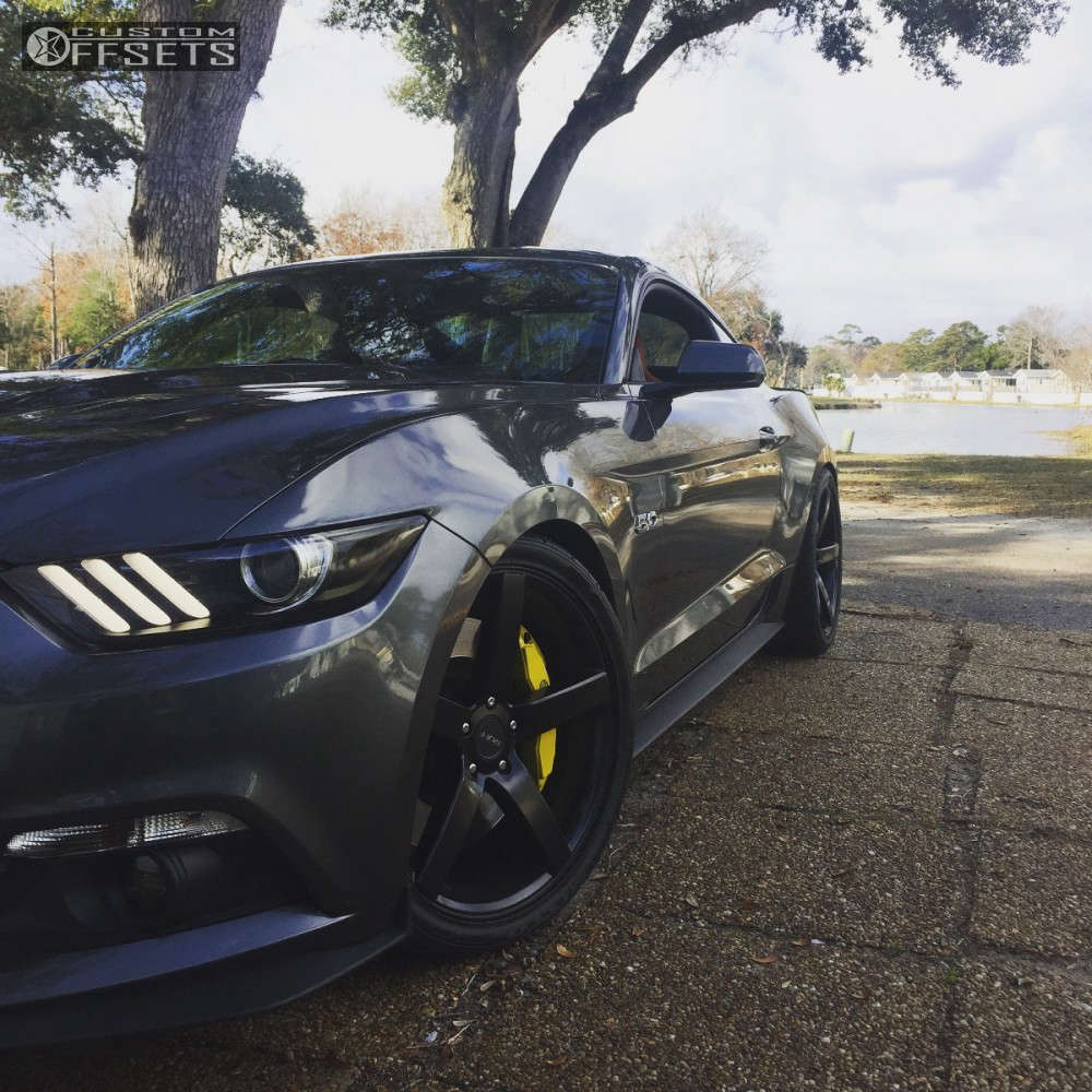2015 Ford Mustang with 20x9.5 0 Ruff R1 and 27/10.5R20 Nitto NT555 G2 ...