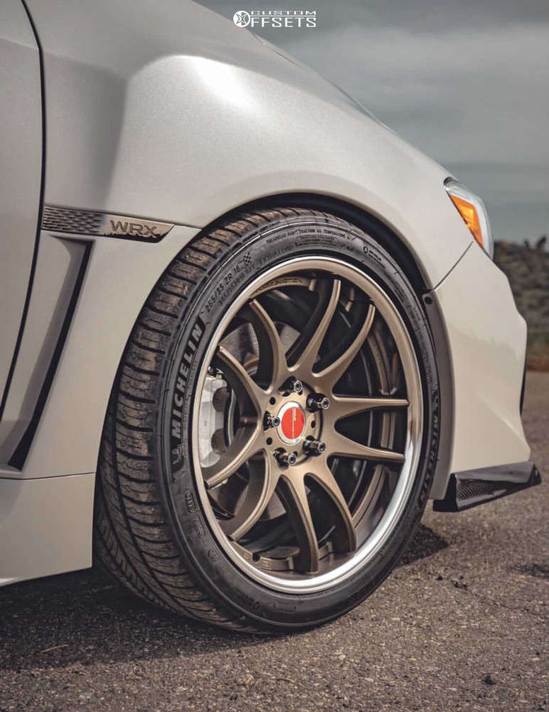 2019 Subaru WRX with 18x9.5 38 Work Emotion Cr 2p and 265/35R18 ...