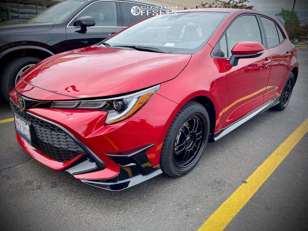 2021 Toyota Corolla with 17x8 45 Enkei Rpf1 and 225/45R17 General G-max ...