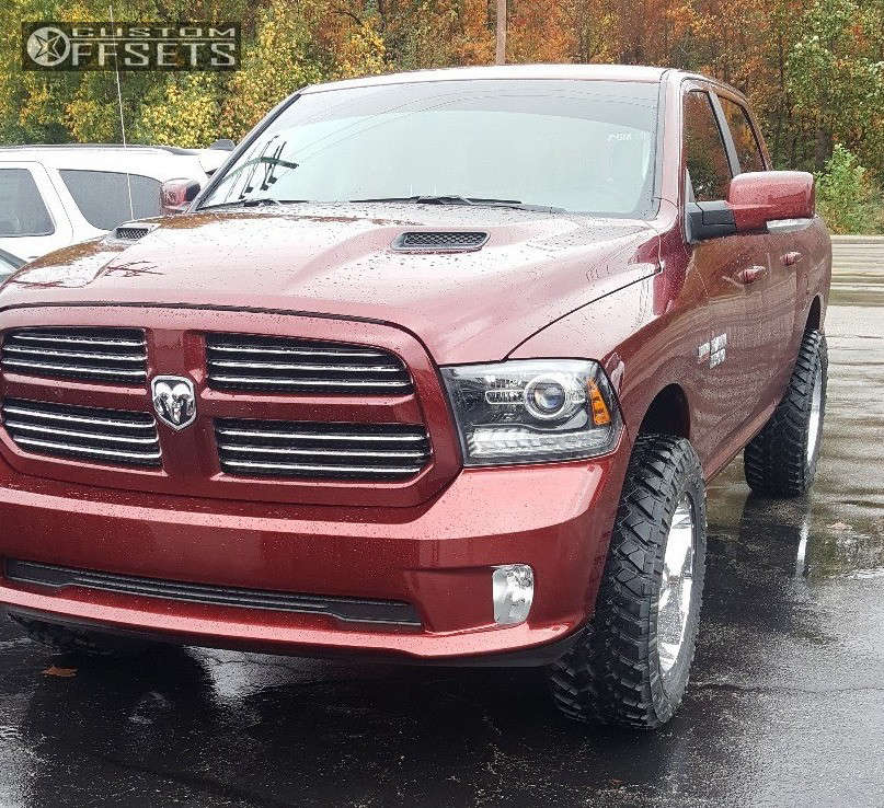 2016 Ram 1500 with 20x10 -24 Fuel Maverick and 295/60R20 Nitto Trail ...