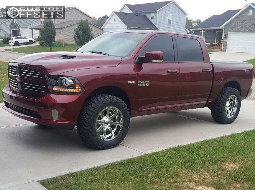 2016 Ram 1500 with 20x10 -24 Fuel Maverick and 295/60R20 Nitto Trail ...
