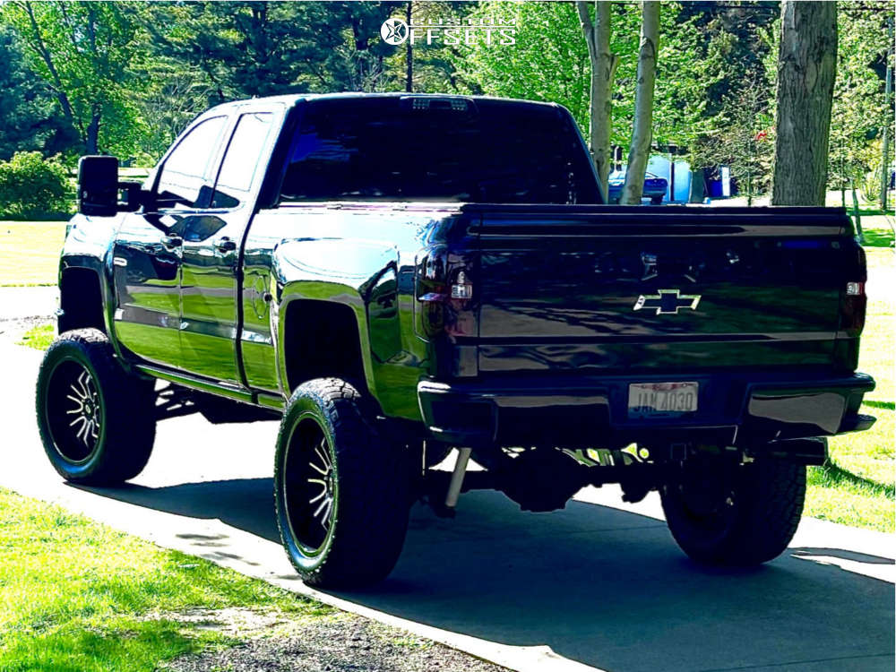 2014 Chevrolet Silverado 1500 with 22x10 -19 Vision Riot and 35/12.5R22 ...