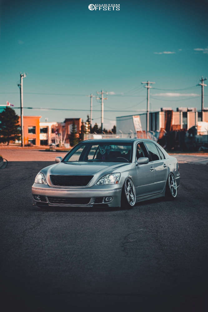 2004 Lexus LS430 with 20x9.5 9 Weds Cerberus Iii and 225/35R20 Sumitomo ...