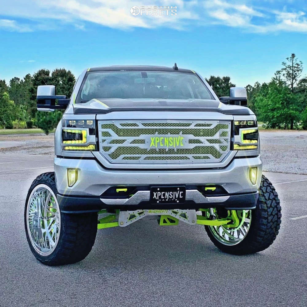 2016 Chevrolet Silverado 1500 with 26x14 TIS Forged F102 and 37/14.5R26 ...