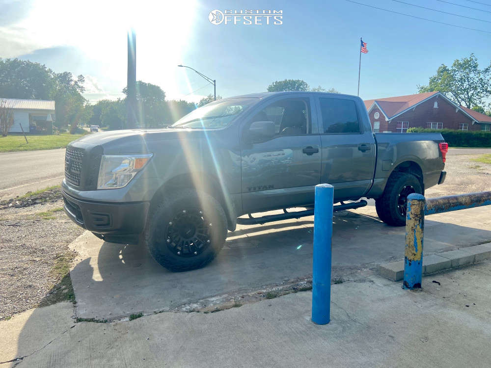 2017 Nissan Titan with 18x9 -12 Vision Creep and 275/70R18 Falken ...