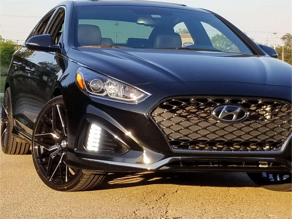 2018 Hyundai Sonata with 20x8.5 35 Shift Spring and 235 35R20 Falken Azenis Fk510 and Stock Custom Offsets