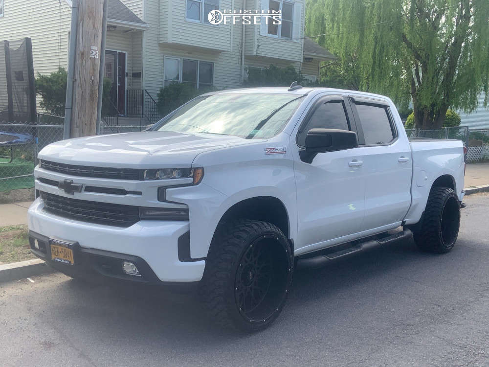 2021 Chevrolet Silverado 1500 with 24x12 -51 Vision Rocker and 33/12 ...