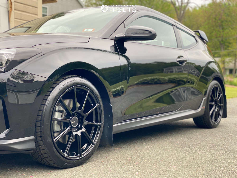 2019 Hyundai Veloster with 18x8 50 Enkei Ts10 and 225/40R18 Continental ...