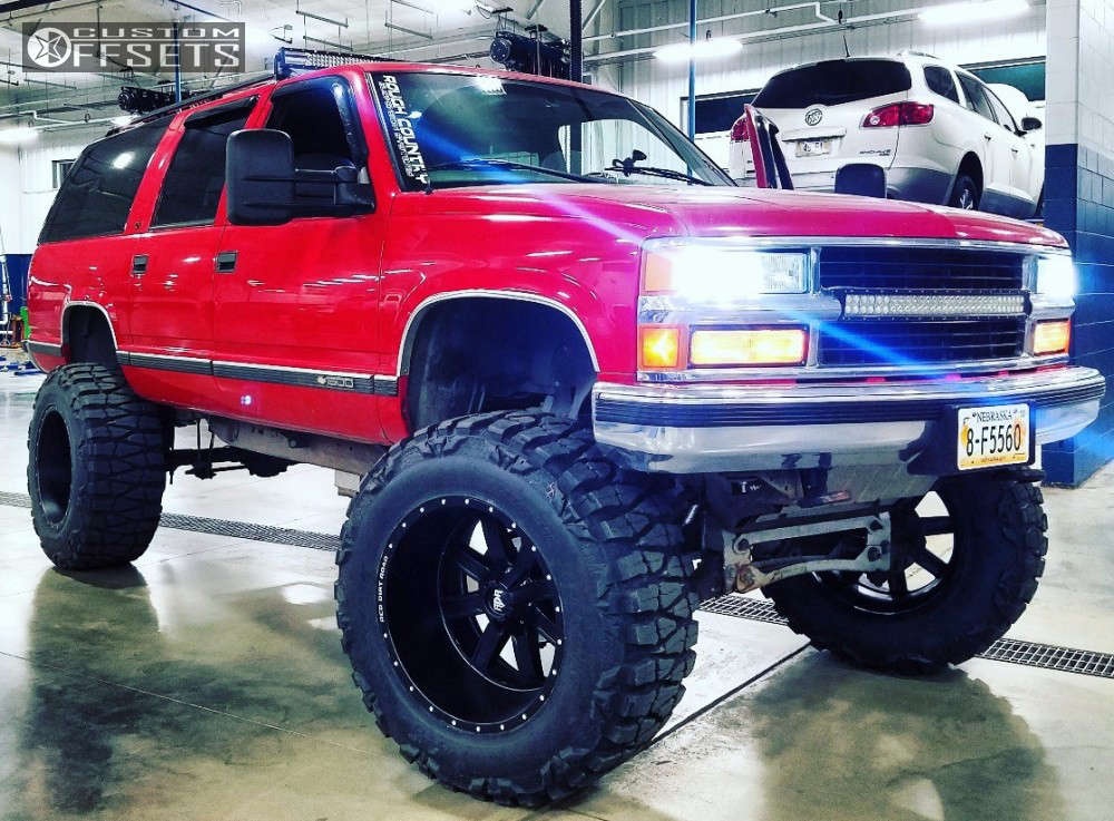 1999 Chevrolet K1500 Suburban with 22x14 -76 Red Dirt Road Rd01 and 40/ ...