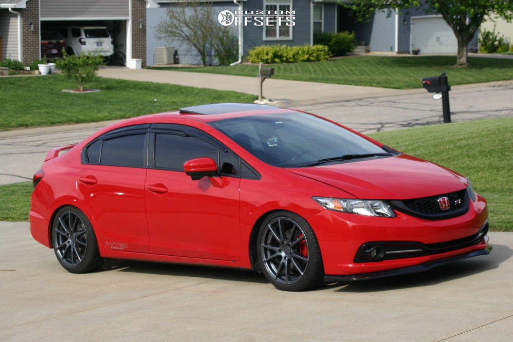 2015 Honda Civic with 18x8 40 Liquid Metal Shift and 225/40R18 ...