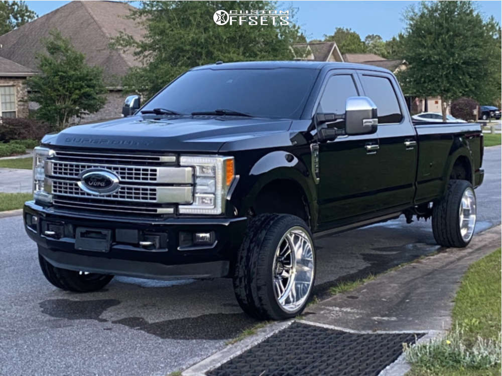 2017 Ford F-350 Super Duty with 24x12 0 Specialty Forged Sf025 and 305 ...