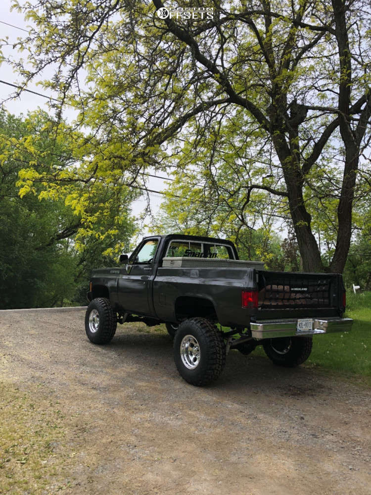 1980 Chevrolet K10 with 16x10 -38 Alloy Ion 171 and 35/12.5R16 Federal ...
