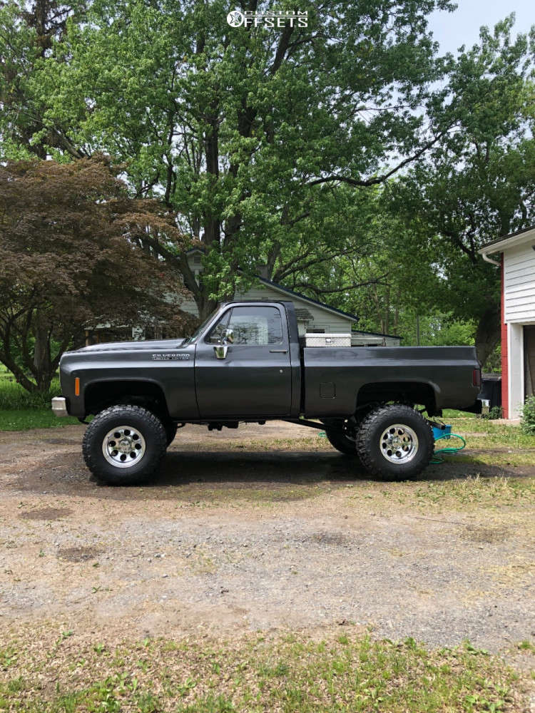 1980 Chevrolet K10 with 16x10 -38 Alloy Ion 171 and 35/12.5R16 Federal ...